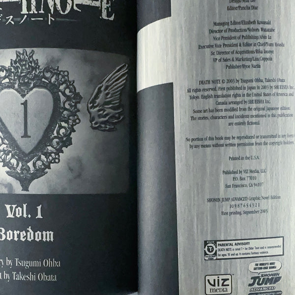 Death Note Volume 1 - Manga - 1904 Comics